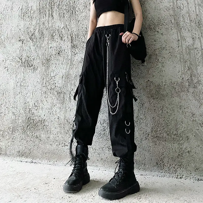 Womens Summer Pants Harem Punk | Korean Punk Women Pants | Joggers Punk ...
