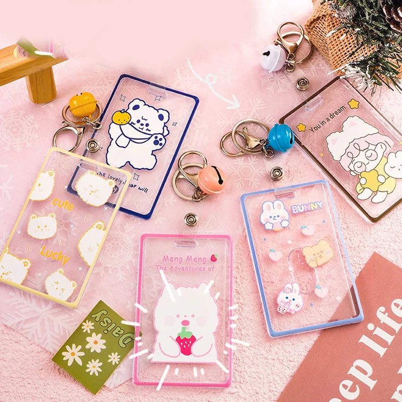 Cute Transparent Card Cover Ins Fashion Access Card Protection Sleeves ...