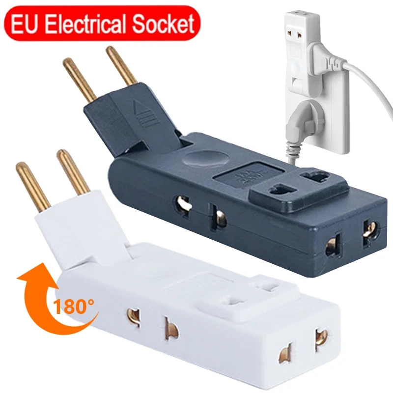 4-in-1-Wall-Outlet-Extension-Eu-Electrical-Socket-180-Degree-Plug ...