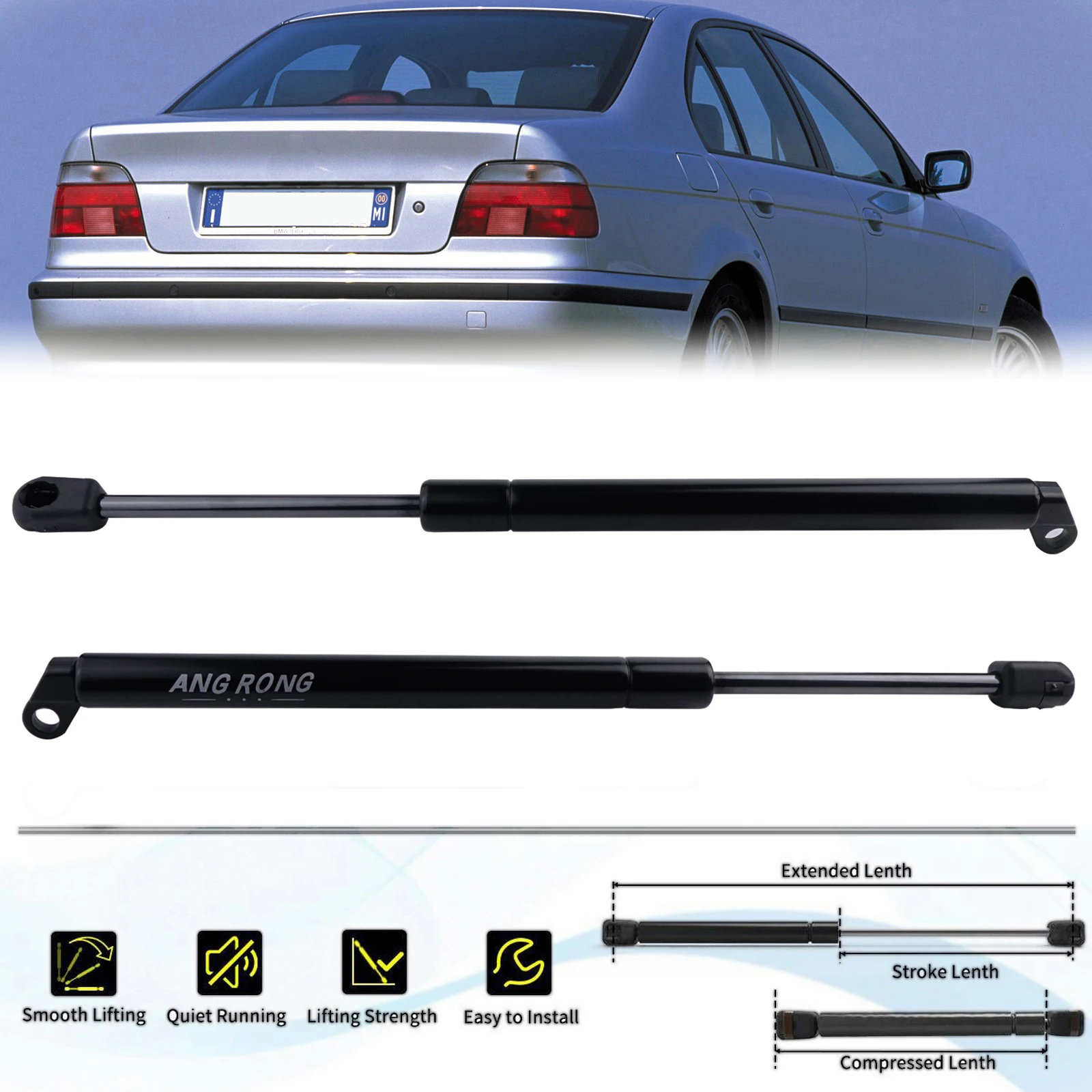 Pair-For-BMW-5-Series-E39-1996-2003-Rear-Tailgate-Boot-Trunk-Gas-Struts ...
