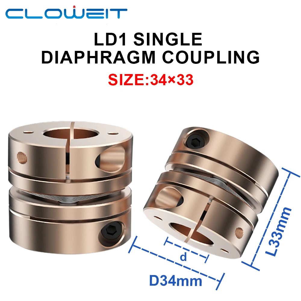 Cloweit-Single-Diaphragm-Coupling-Coupler-D34-L33-Flexible-to-Servo ...