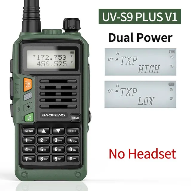 BAOFENG-UV-S9 Plus Two Way Radio Walkie Talkie, V1, V2, poderoso portátil, UHF, VHF, Dual Band ...