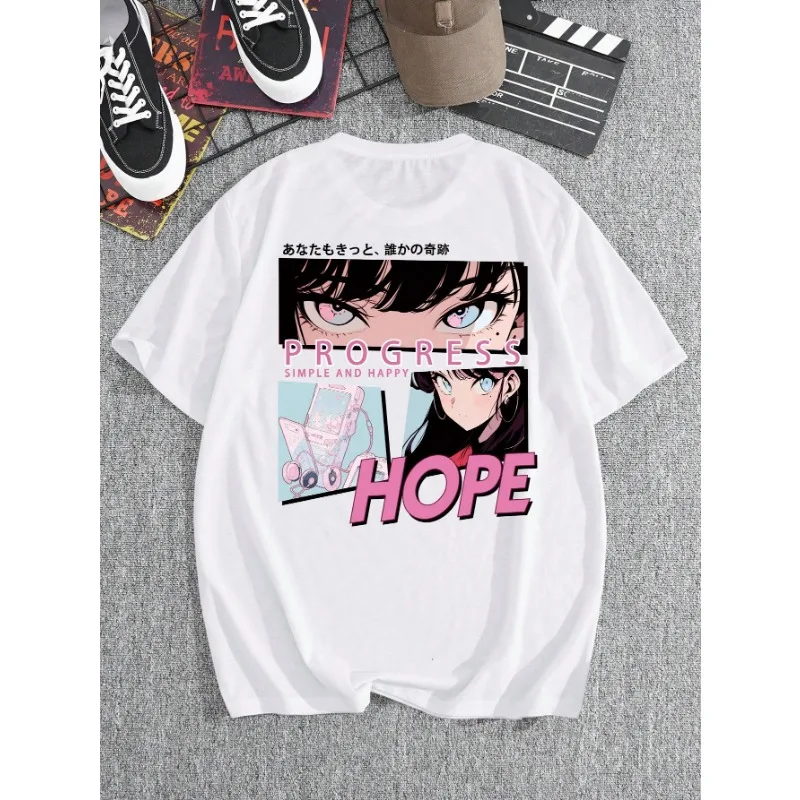Cartoon-Anime-Character-Back-Printed-T-shirt-Summer-Cotton-High ...