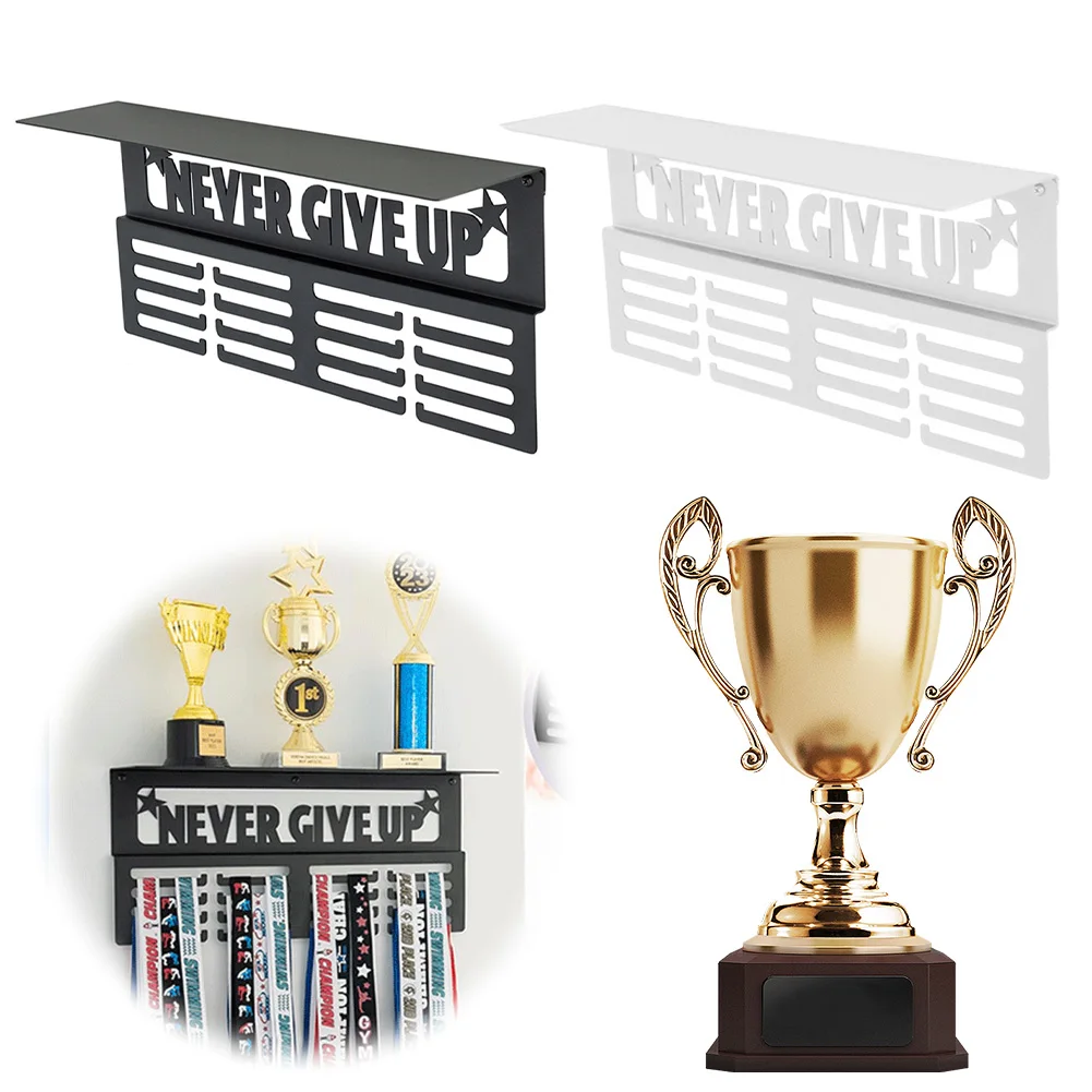 Medal-Hanger-Display-with-Trophy-Shelf-Wall-Mounted-Medal-Hanger ...