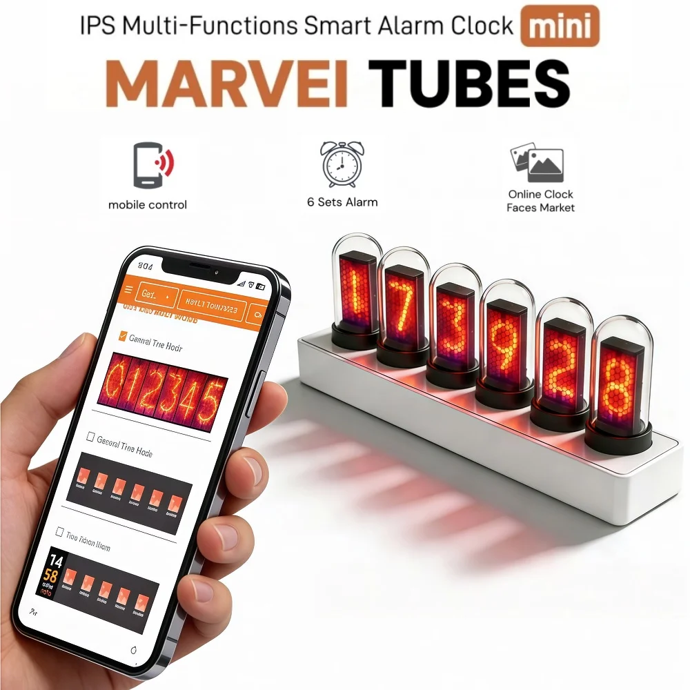 Nixie Tube Clock, RGB Color Pseudo-Nixie Tube, Customized Electronic ...