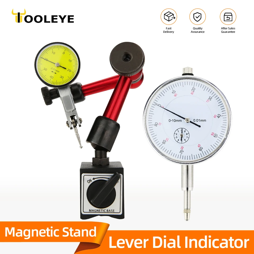 Lever-Dial-Indicator-Magnetic-Holder-Measuring-Probes-Indicator-Stand-Magnetic-Base-Comparator ...