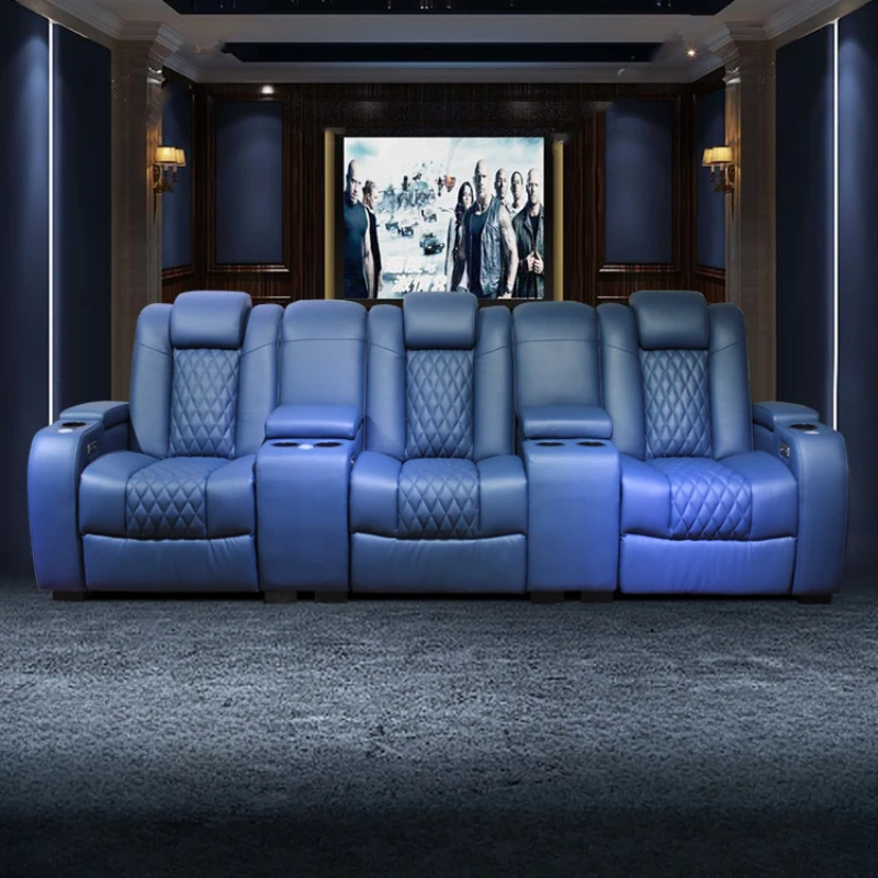 Private-cinema-leather-sofa-luxury-living-room-three-head-space ...