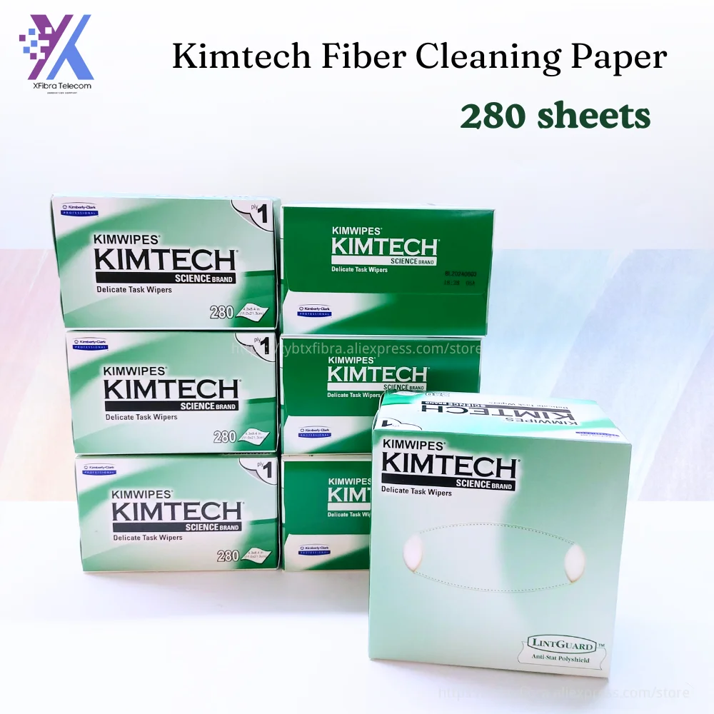 Kimwipes 280 sheets Kimtech Fiber Cleaning Paper, Kimperly Wipes ...