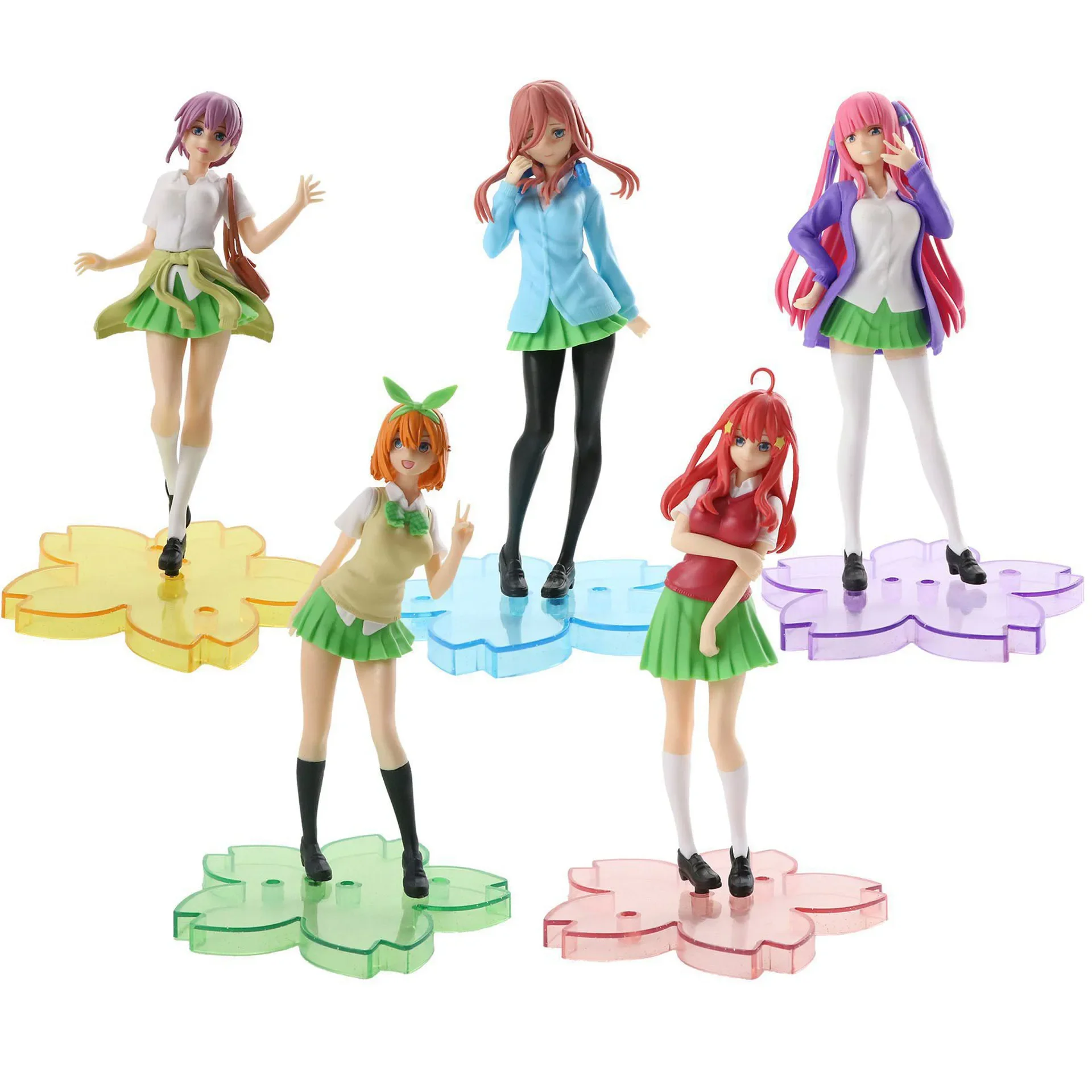 18CM Raiha Nino Miku Ichika Action Figure School Uniform Sexy Girl Doll ...