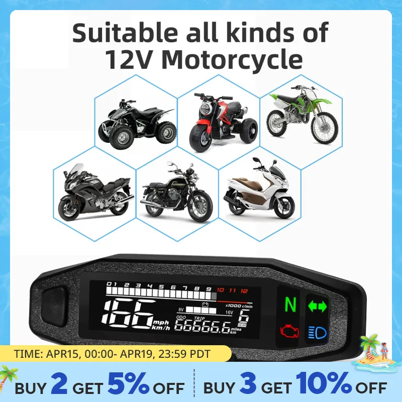 Universal-Motorcycle-Speedometer-Digital-Speed-Meter-LED-Tachometer ...