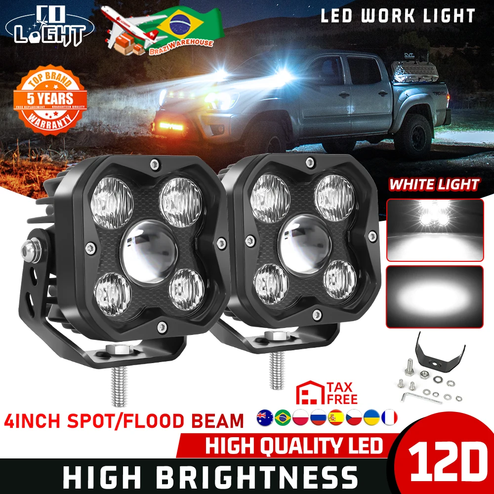 CO-LIGHT-LED-Light-Pods-4-Inch-LED-Light-Bar-50000LM-Spot-Flood-Combo ...
