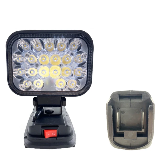 For Makita/Dewalt/Milwaukee 18V Li-ion Battery LED Work Light 3/4 inch ...
