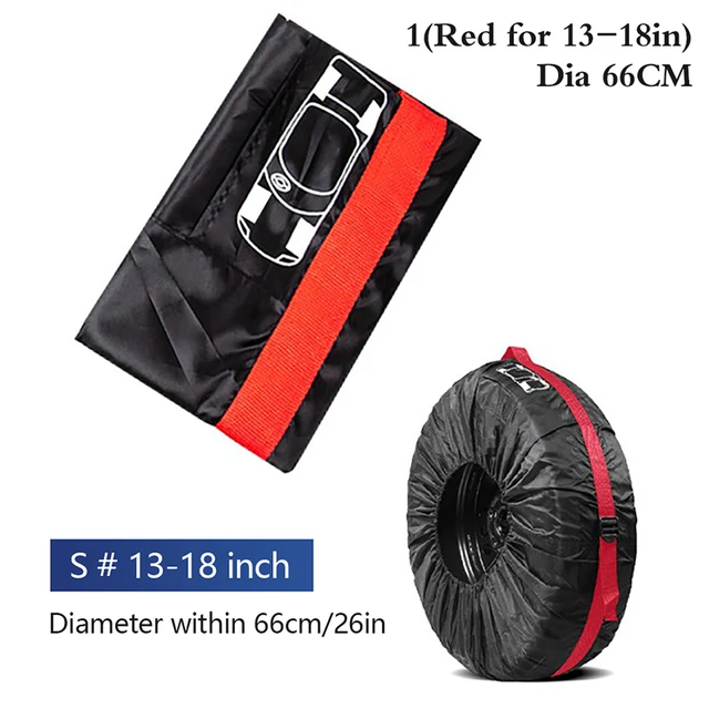 1PC 66cm/80cm Portable Tire Cover Case Car Spare Tire Cover Storage ...