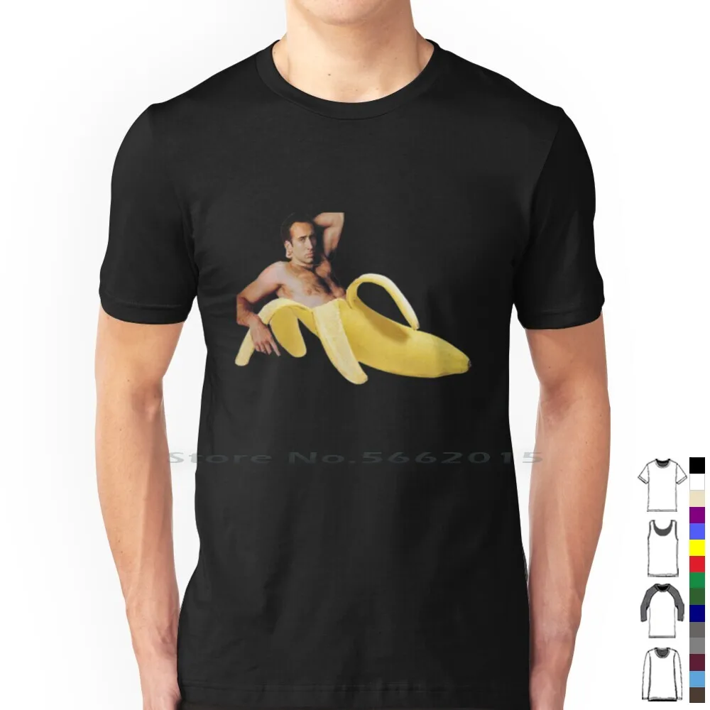 Nicholas Cage Banana T Shirt 100% Cotton Nicolas Cage Bannana Memes 420 Rip Funny Ayylmao Rofl ...