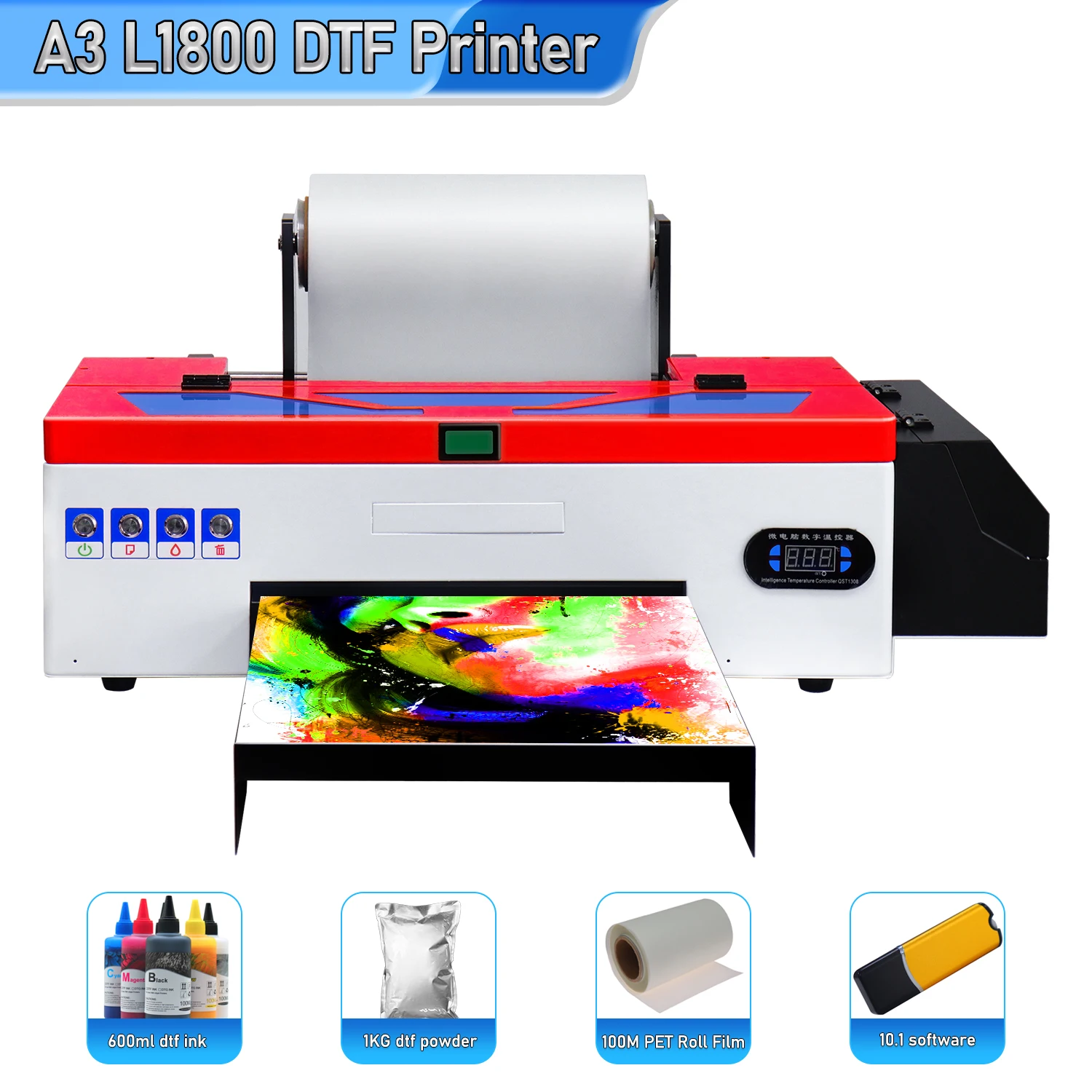 A3 DTF Printer Roll Direct To Film For T-shirt Epson 1390, 48% OFF