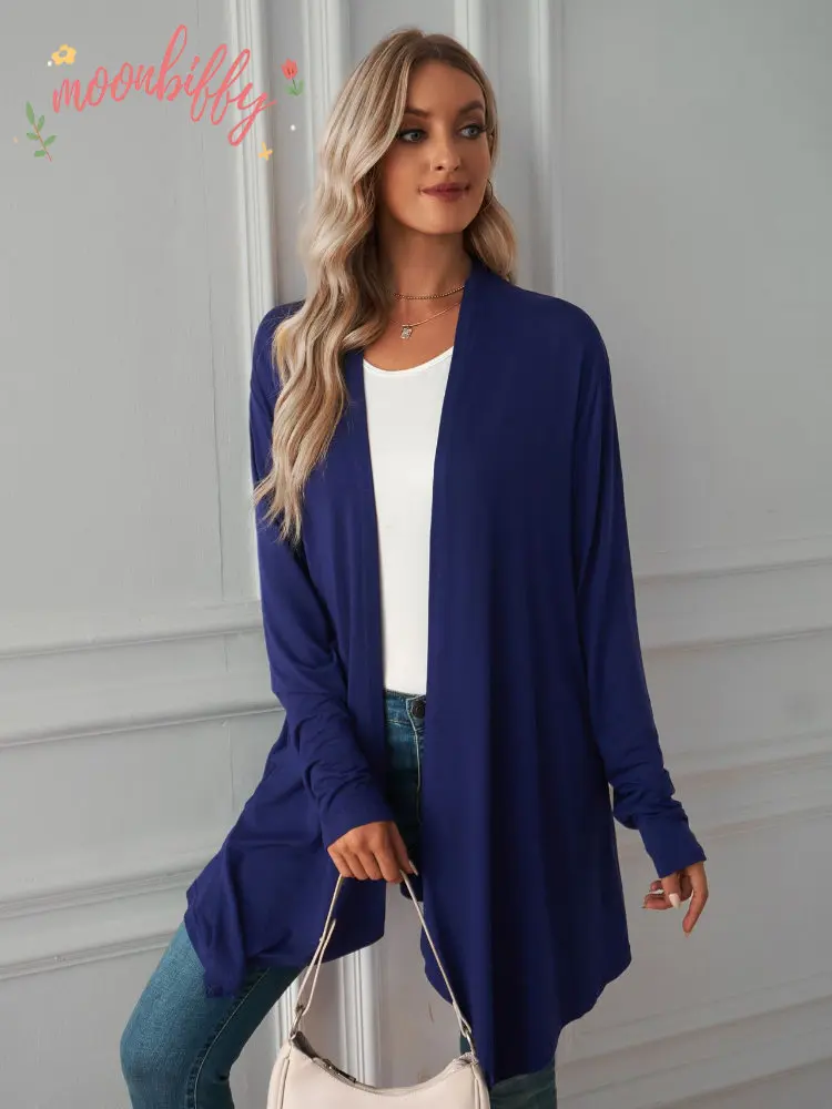 Spring-Autumn-Women-Thin-Cardigan-Long-Oversized-Cardigan-Office-Lady ...