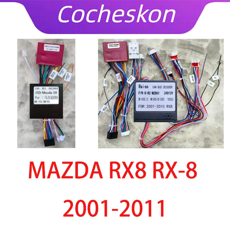 Car-Audio-Wiring-Harness-with-Canbus-Box-For-MAZDA-RX-8-RX8-16pin-CD ...