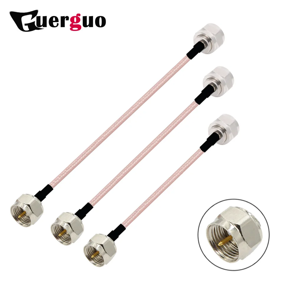 1pc Rg179 Cable 75 Ohm F Male Plug To F Male Plug Connector Cable Rf ...