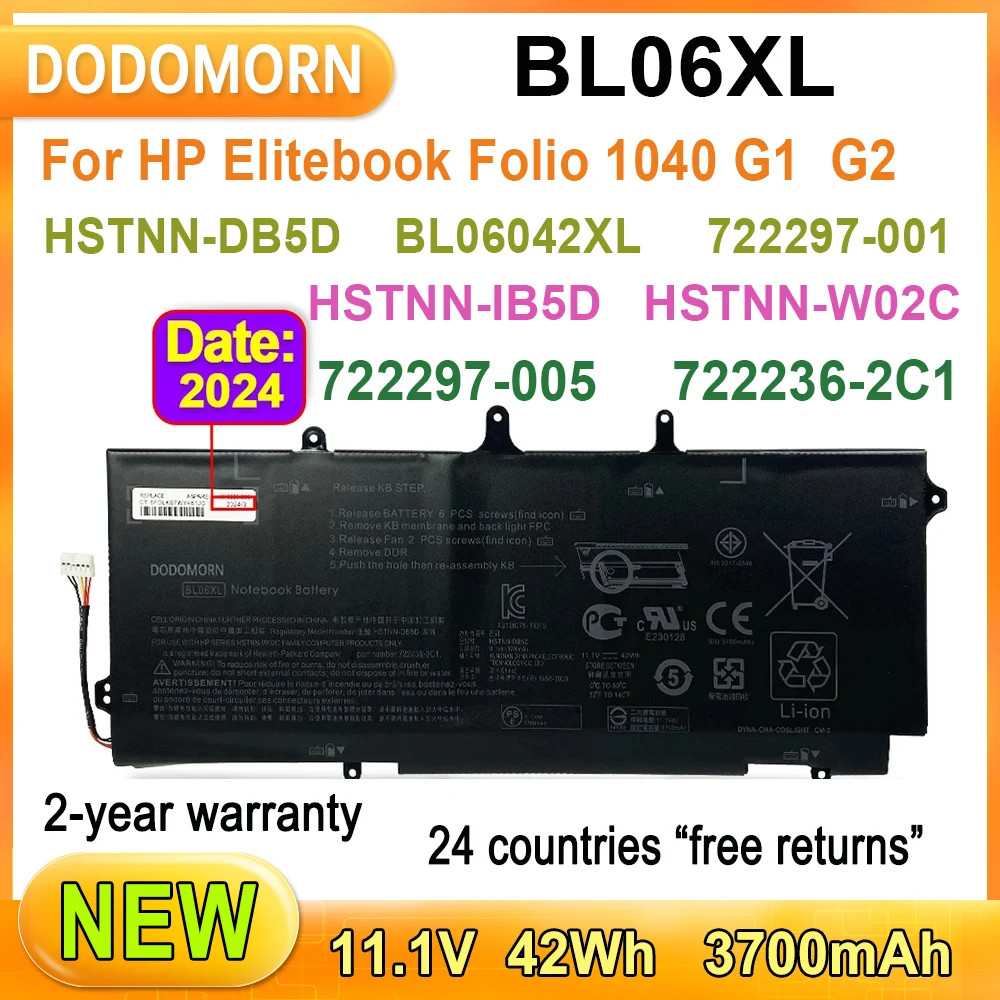 New-BL06XL-Laptop-Battery-For-HP-Elitebook-Folio-1040-G1-G2-HSTNN-DB5D ...
