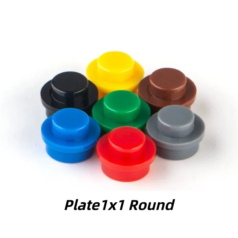 100PCS 800PCS PLATE 1X1 ROUND Compatible With 6141 4073 Round & Angles ...