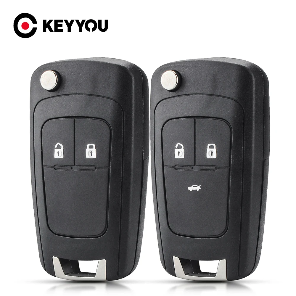 KEYYOU 2/3 Buttons Flip Remote Car Key Shell Case For Chevrolet Aveo ...