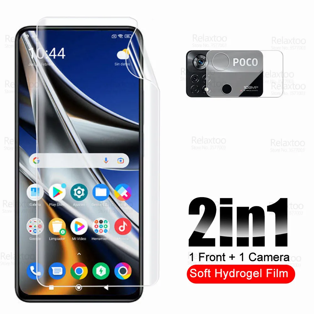 2in1 Camera Hydrogel Soft Film For Xiaomi Poco F4 Gt X4 M4 Pro 5g Nfc ...
