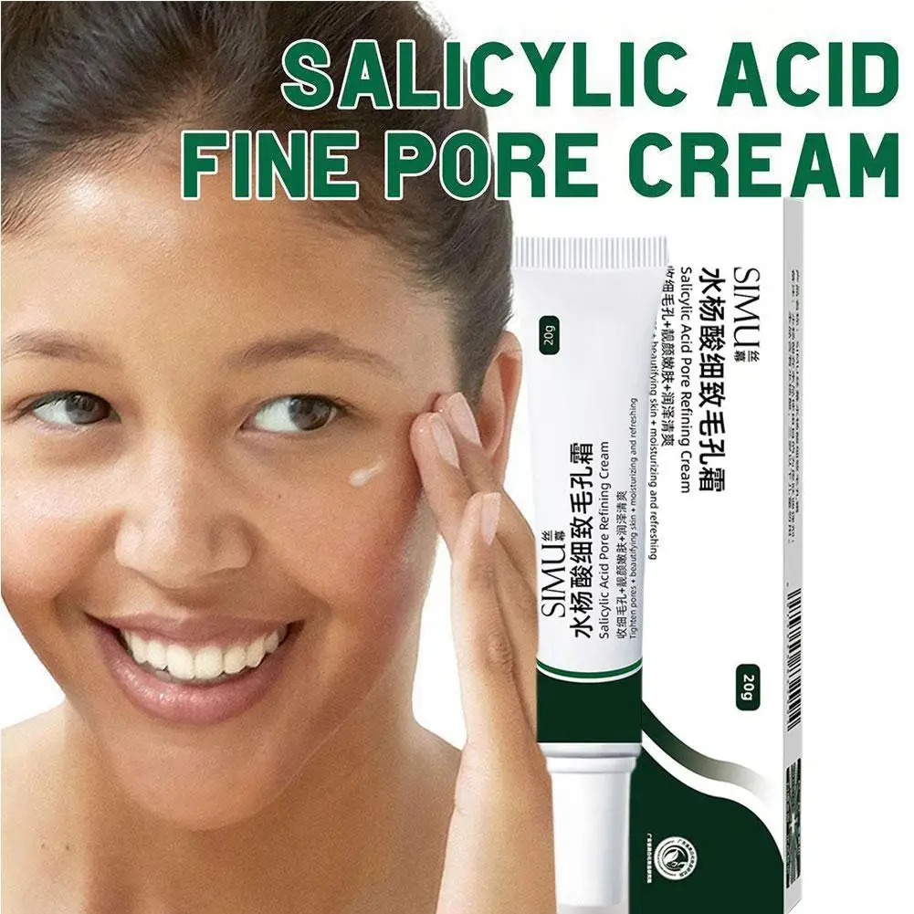 Salicylic Acid Pore Shrinking Cream Face Tightening Repairing Moisturize Removal Blackehead