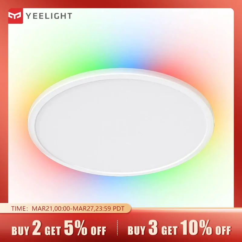 Yeelight-Smart-LED-RGB-Ceiling-Light-Ultra-Thin-220V-24W-Dimmable-2700K ...