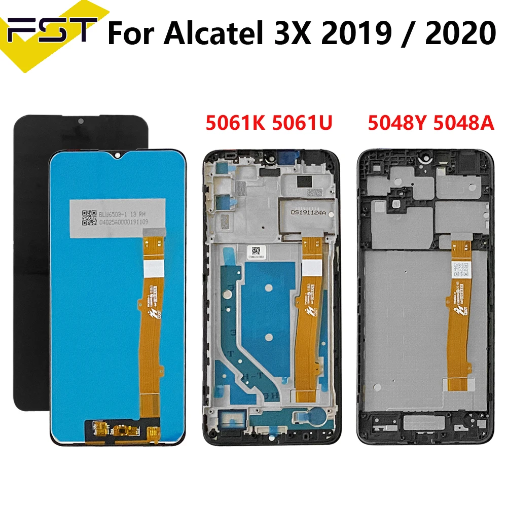 Para Alcatel 3X 2020 LCD 5061K 5061U 5061 Tela LCD Conjunto da Tela de ...