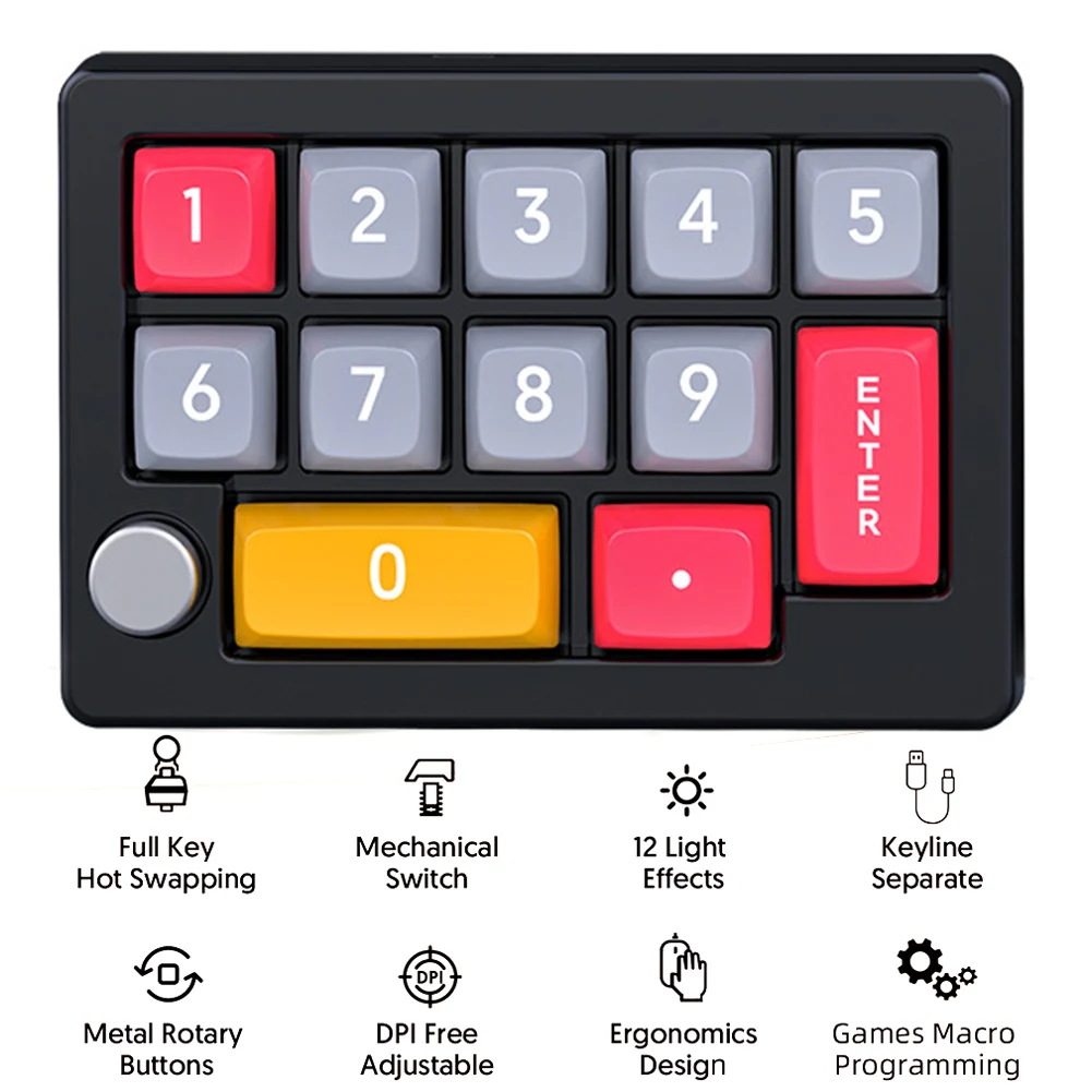 【Factory-direct】 13 Key Wired Macro Programmable Mechanical Gaming ...