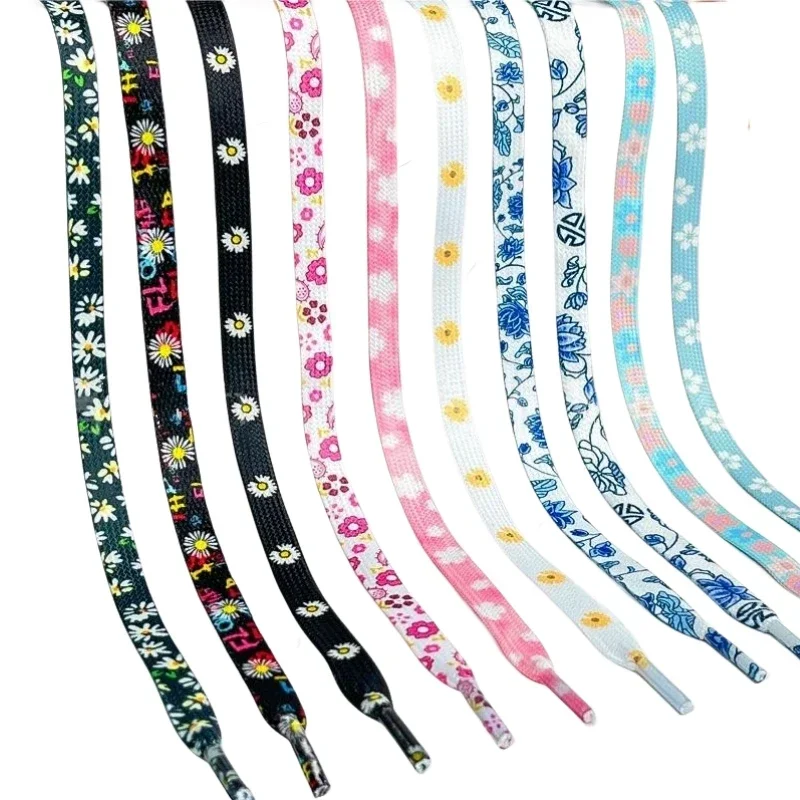 New Daisy Cherry Rope Shoe Laces Flower Shoelace for Sneakers Strap ...