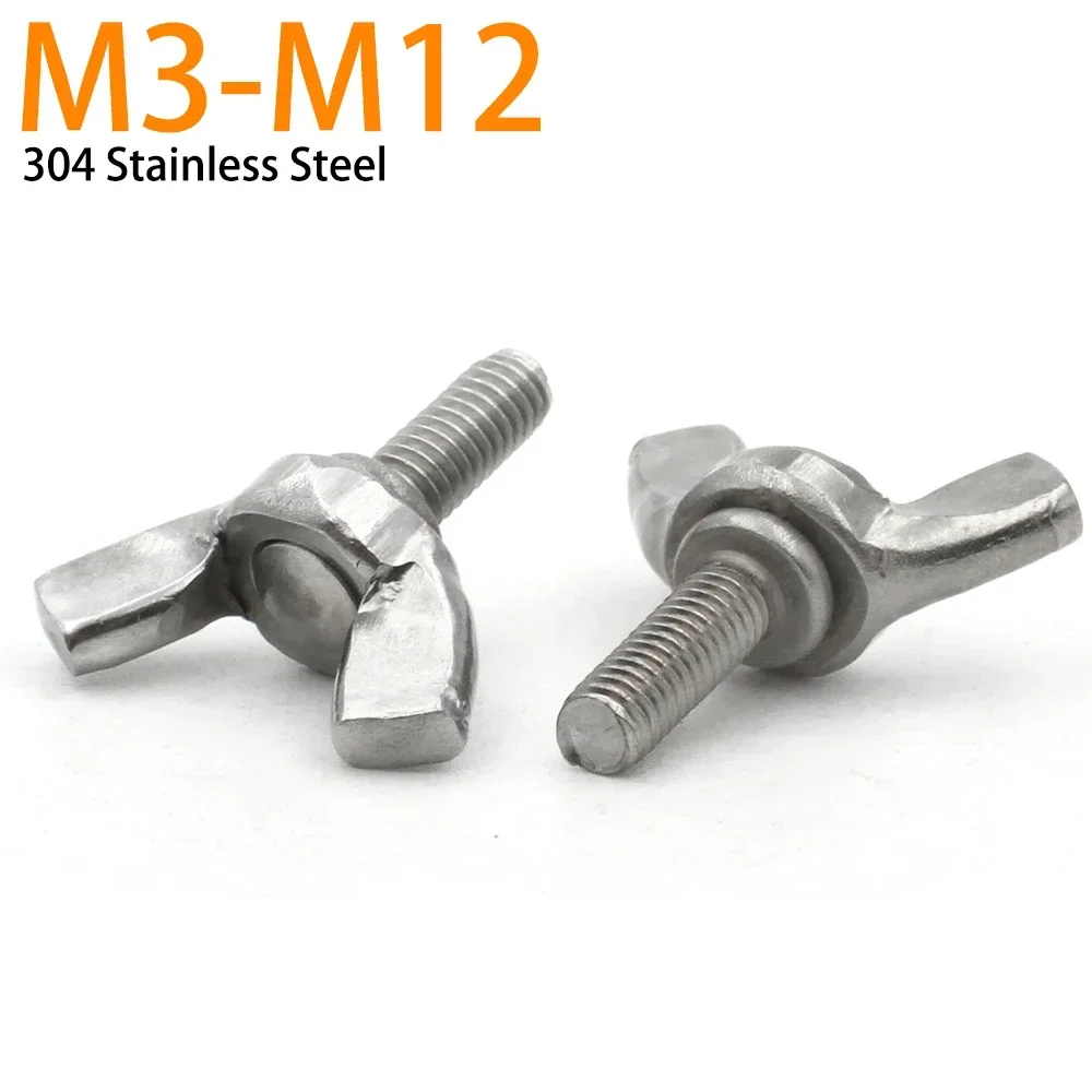 1/ 2/ 5pcs M3 M4 M5 M6 M8 M10 M12 A2-70 304 Stainless Stee Butterfly ...