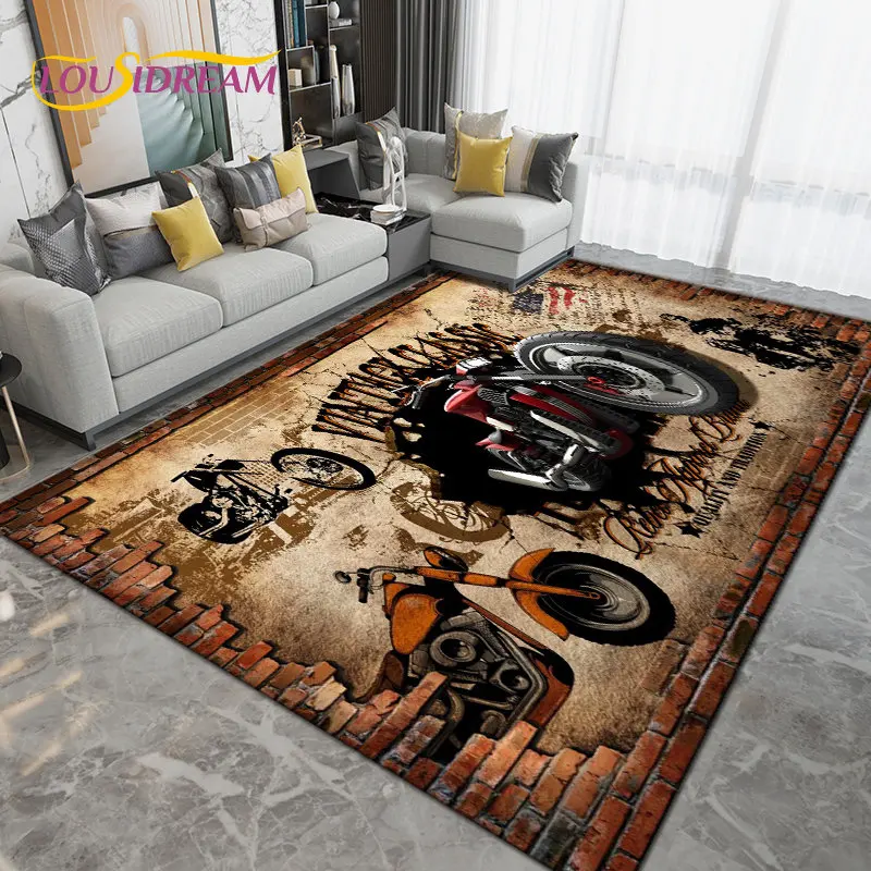 Retro-Vintage-Motorcycle-Area-Rug-Large-Carpet-Rug-for-Living-Room ...