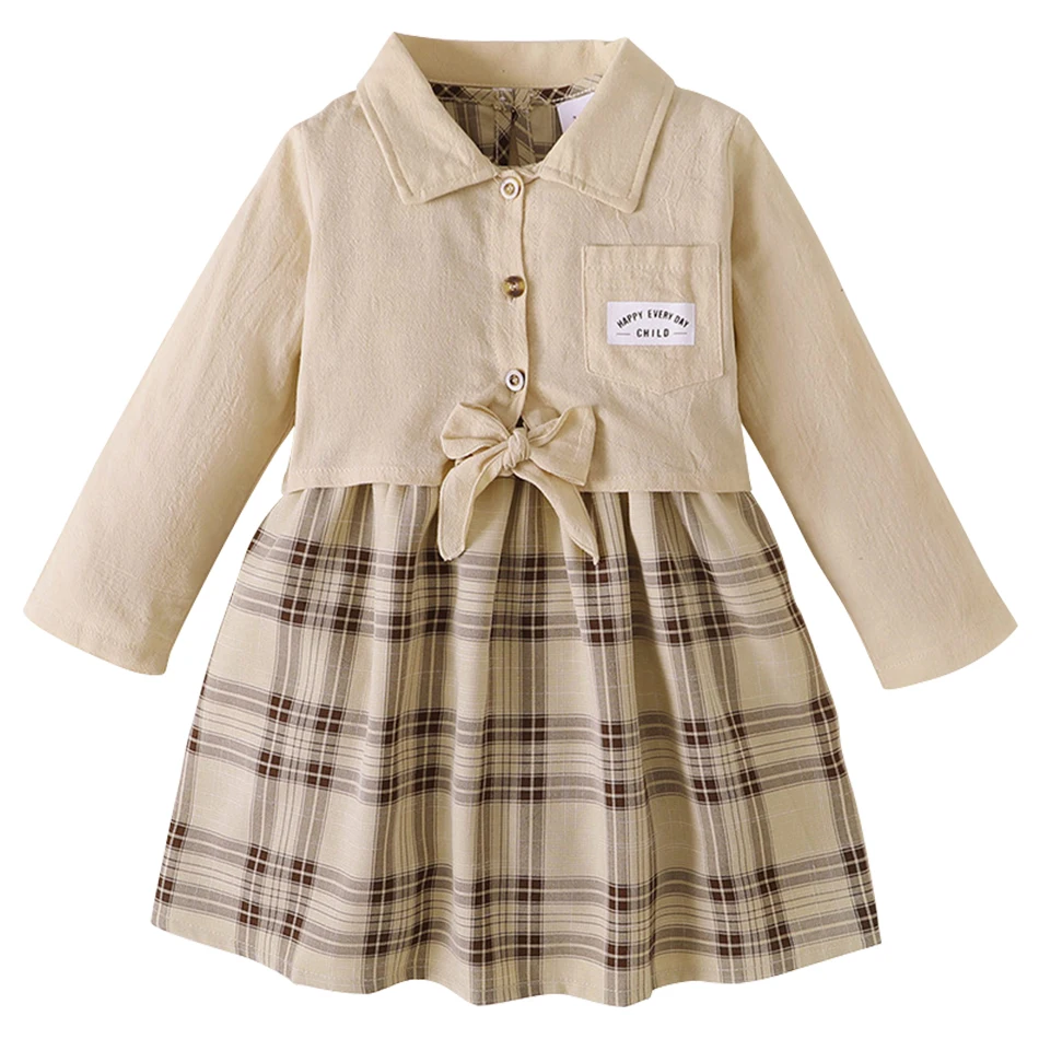 Children-Clothing-Elegant-Almond-Colored-Girls-Dress-Set-Jacket-and ...