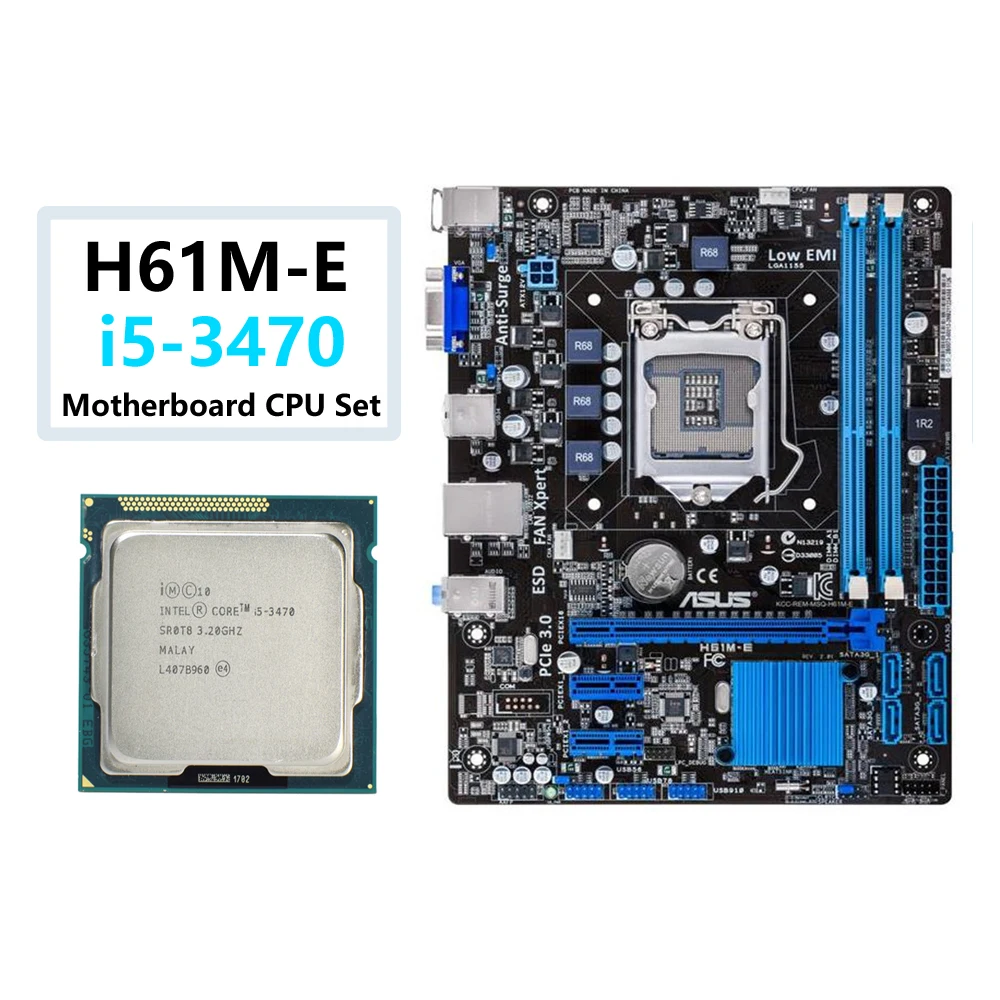 H61 LGA 1155 Motherboard Kit with I5 3470 Processor support DDR3 DIMM ...