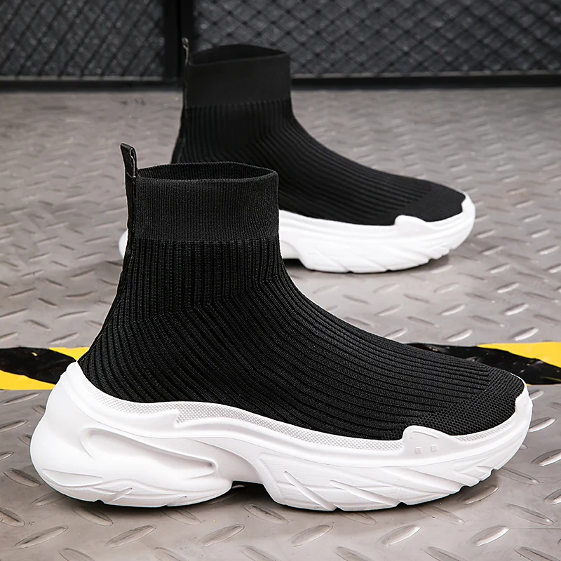 Top-Hig-da-uomo-scarpe-da-tessitura-volanti-popolari-scarpe-Casual-da ...