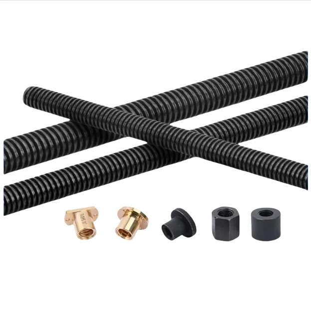 Tr10 18 20 24 30 40 50 60 More Screw 45 Steel Black Trapezoid Lead ...