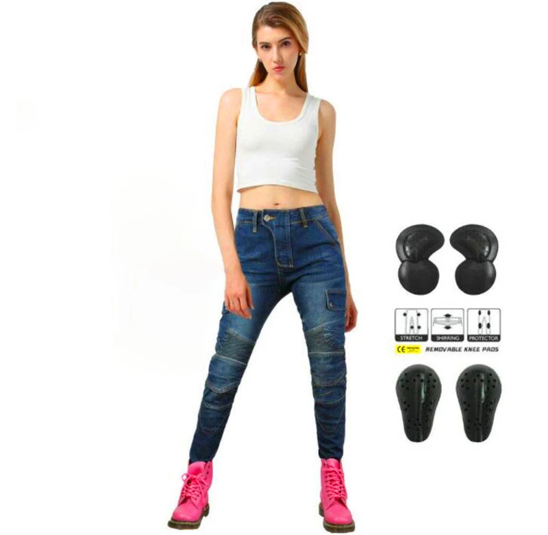 New Style Camouflage Stretch Motorcycle Jeans Women's Motorcycle Racing ...