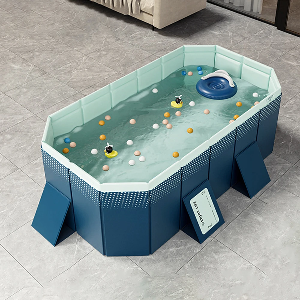 2-1m-Foldable-Non-Inflatable-Kids-Outdoor-Swimming-Pools-Adults-Frame ...