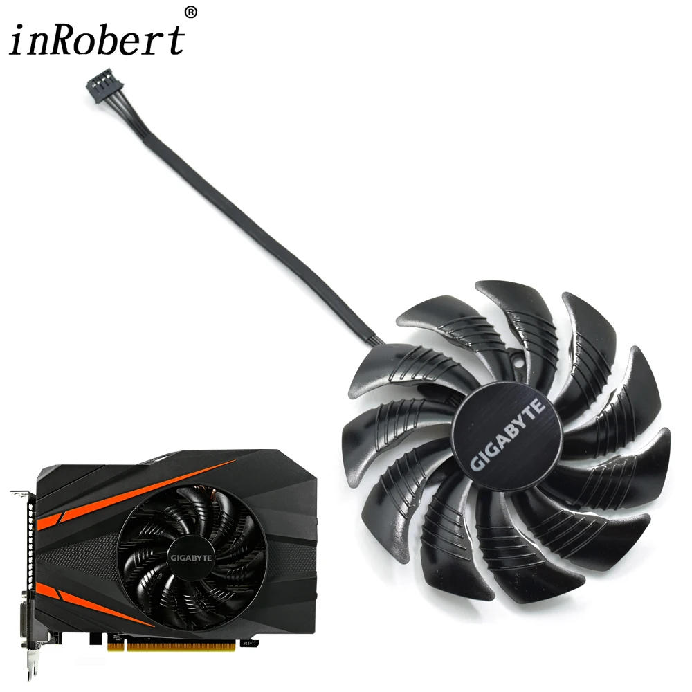 Ventilador enfriador de 4 pines para tarjeta gráfica Gigabyte GeForce GTX1060 1070 GTX 1050ti ...