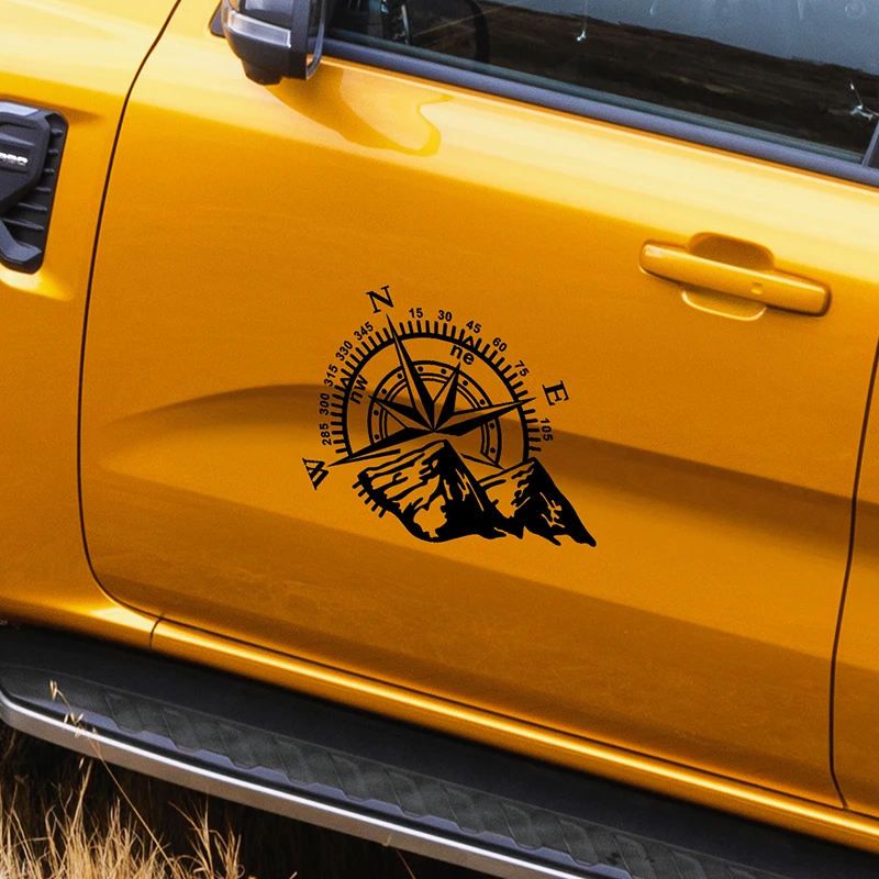 Compass-Car-Stickers-Cool-Outdoor-Adventure-Car-Body-Decal-Reflective ...
