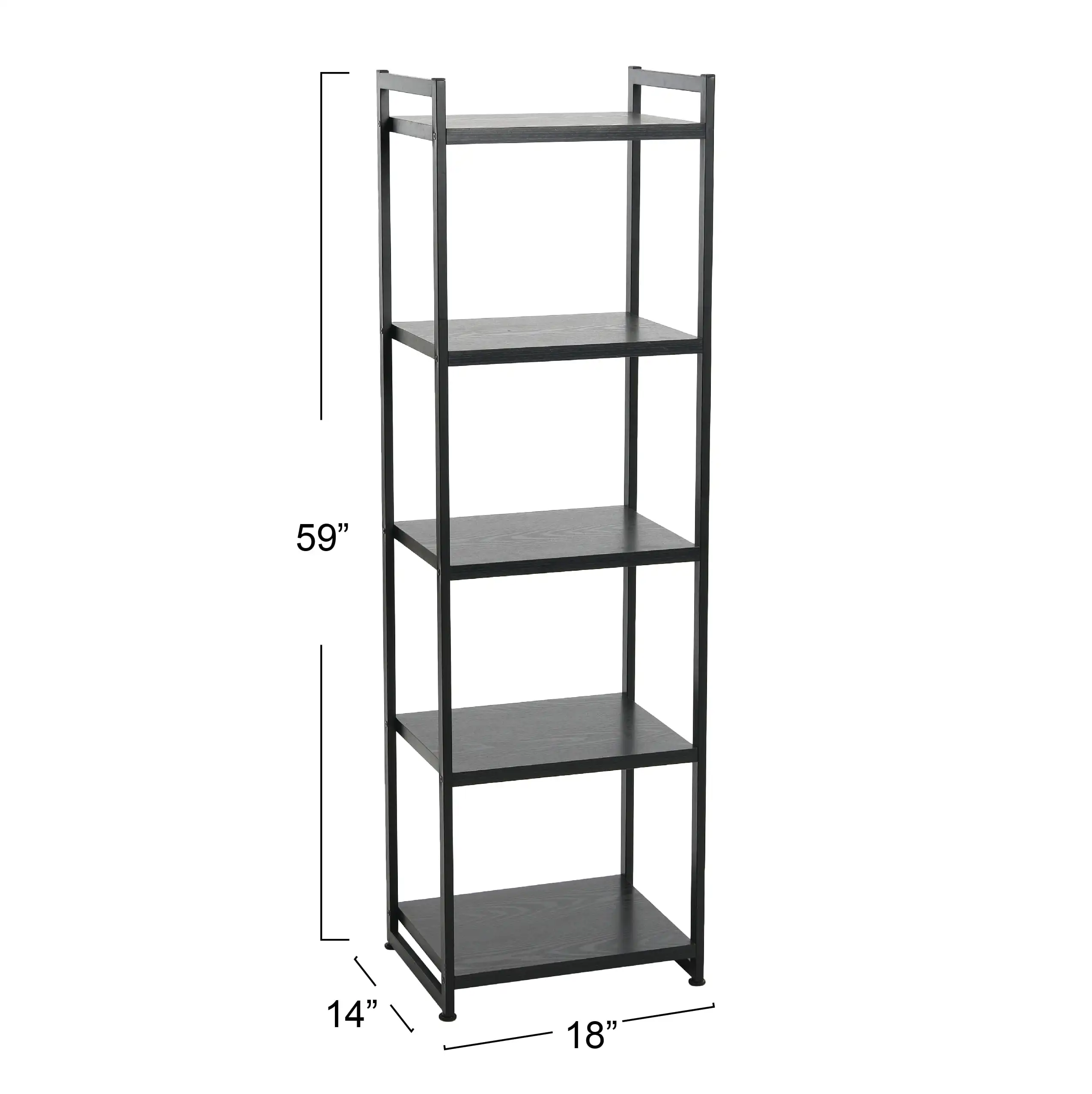 Black Bookshelf Narrow