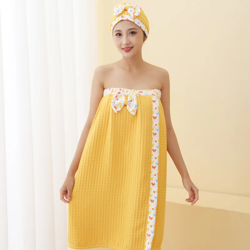 Waffle-Bath-Skirt-Can-Wear-Bath-Towel-Women-s-Home-Spa-Bath-Towel-Beach ...