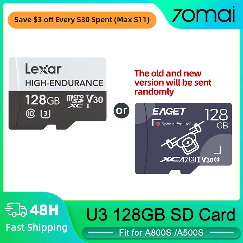 HIGH-ENDURANCE-64GB-Micro-SD-Card-for-70mai-Car-DVR-A800S-128GB-USH-1 ...