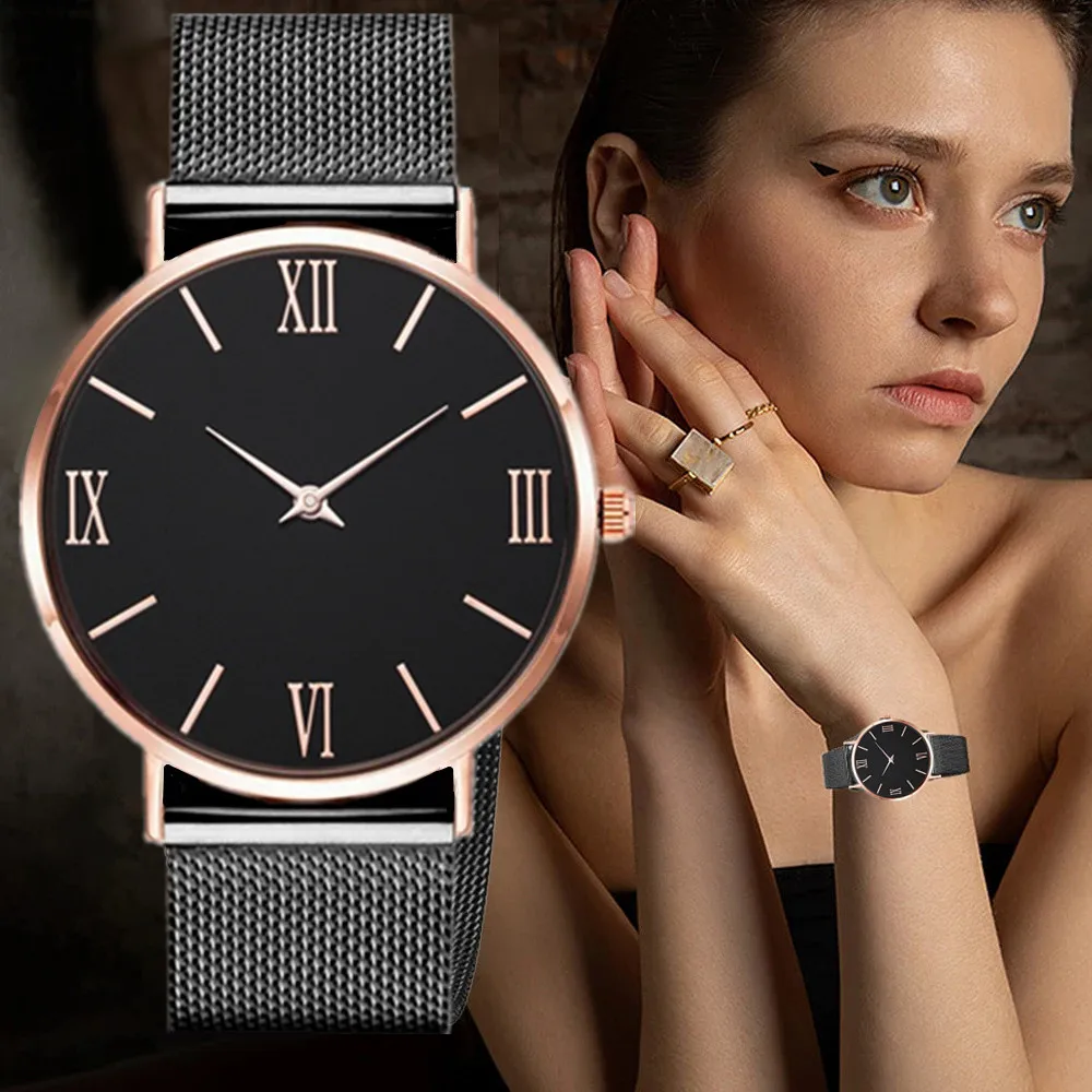 Fashion Women Watches Luxury Top Brand Stainless Steel Mesh Quartz ...