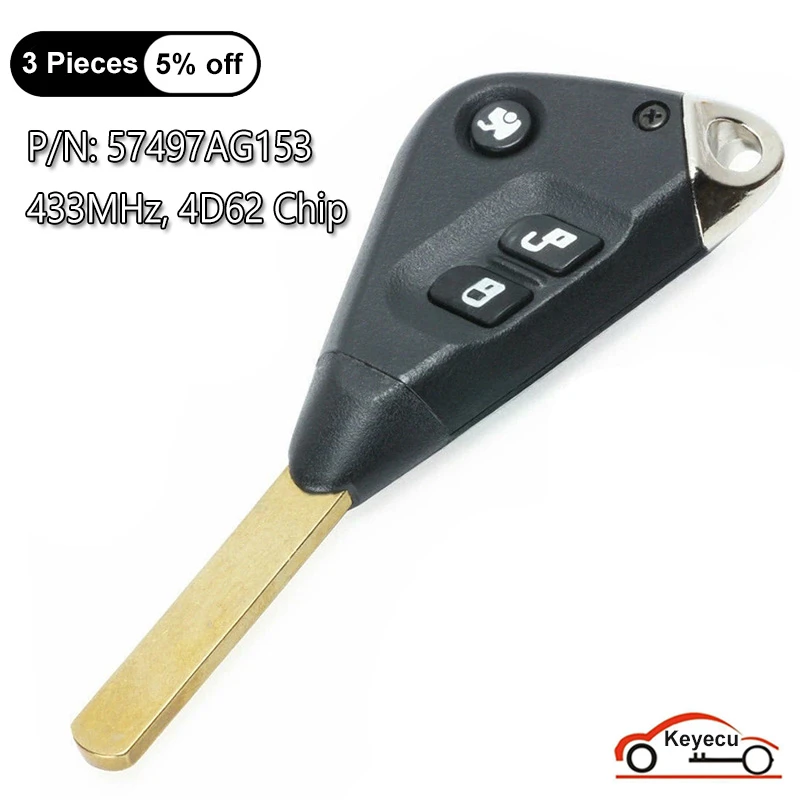 Keyecu 1/3pcs For Subaru Forester Impreza Liberty Outback Tribeca 2004 ...