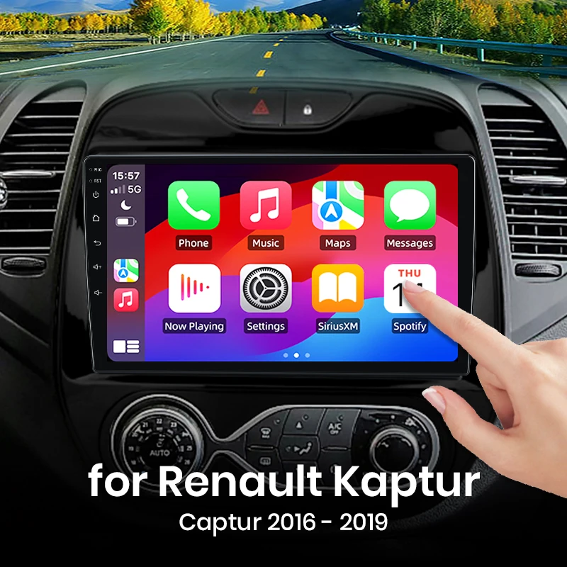 For Renault Kaptur Captur 2016 - 2019 Wireless CarPlay Apple Android ...