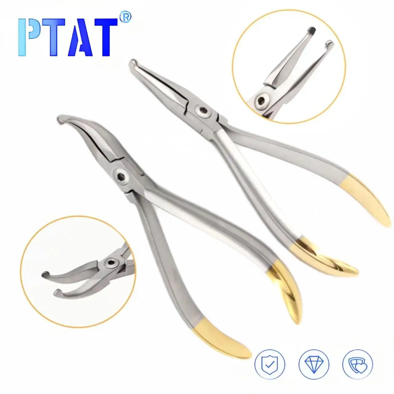Dental Straight / Curved tip How's Plier , Stainless Steel Dentist How ...