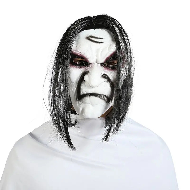 Halloween-Zombie-Mask-Horror-Mask-Masquerade-Horror-Zombie-Long-Hair ...