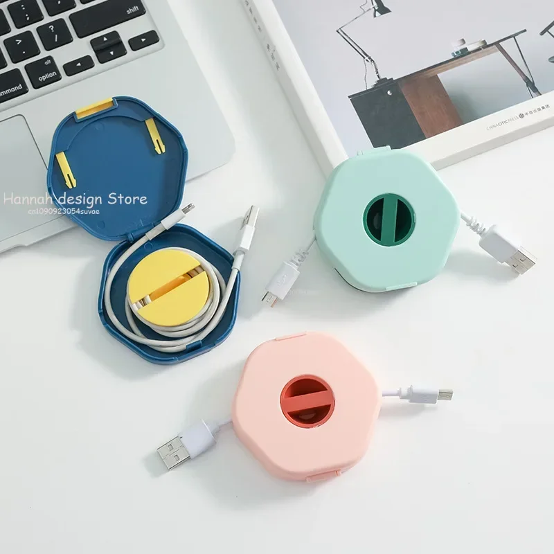 Cord Cable Winder Organizer with Phone Stand Rotate to Retract Tangle ...
